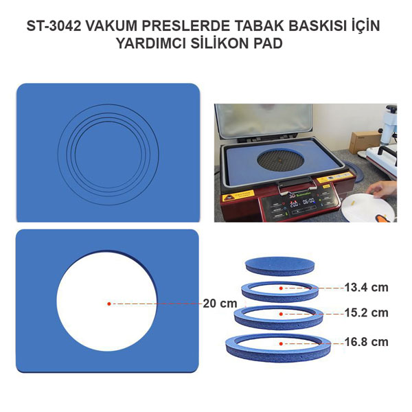 3D Vakum Transfer Presleri Vakum Silikonu ST-3042